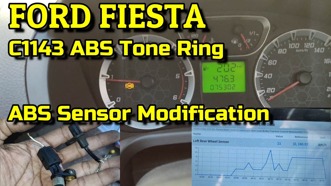 FORD FIESTA ABS Tone Ring Problem, ABS light stays on - YouTube