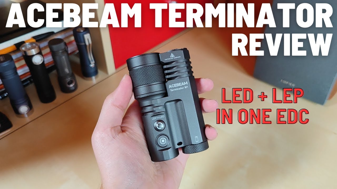 Acebeam M1 Terminator Review - Brilliant LED & LEP EDC Flashlight - YouTube