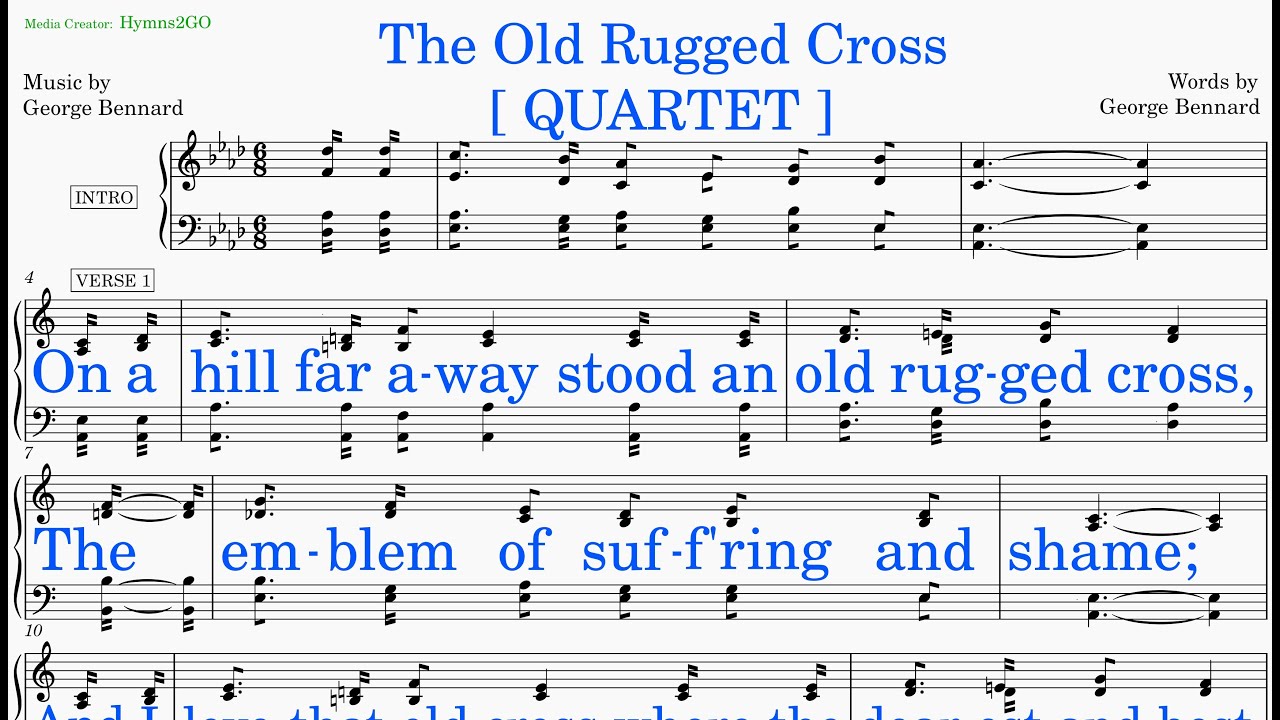 The Old Rugged Cross (Bennard - Bennard) [v2] Quartet - YouTube Music
