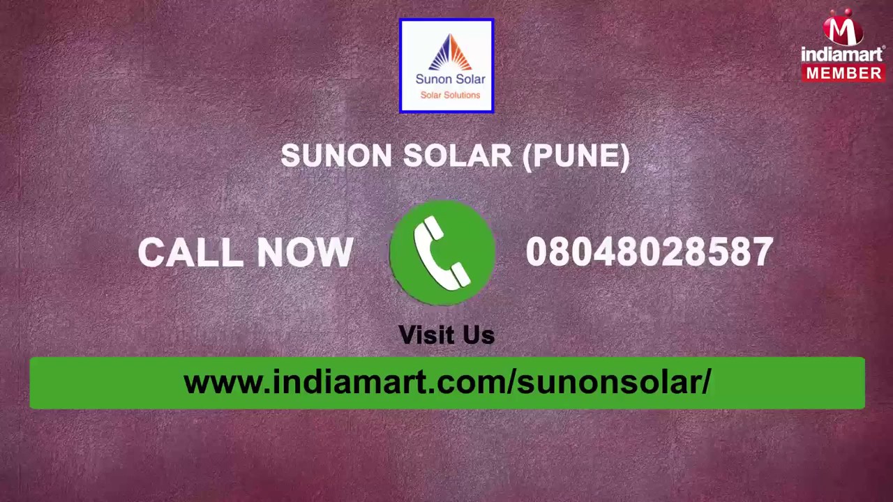 Solar Lights and Solar Pump by Sunon Solar, Pune - YouTube