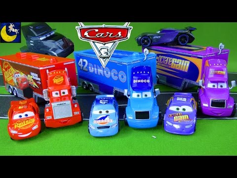 Disney Cars 3 Toys Mack Lightning McQueen Bobby Swift Dinoco Cal Weathers Jackson Storm Haulers Toys