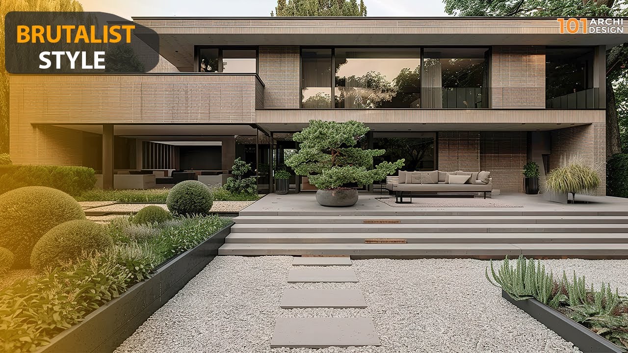 Brutalist Style Contemporary House Design Combine Raw Concrete and ...