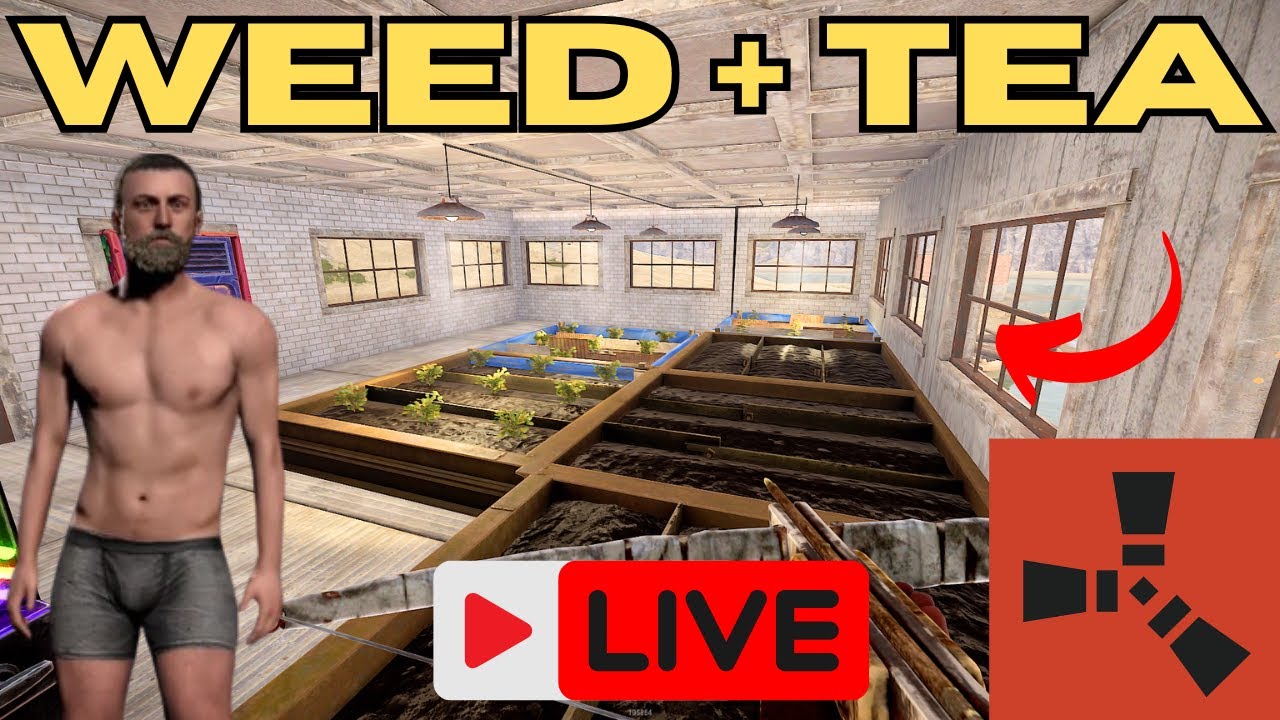 RUST LIVE - Tea Farm on the NEW Lake (part 5)(NO COMMENTARY) - YouTube