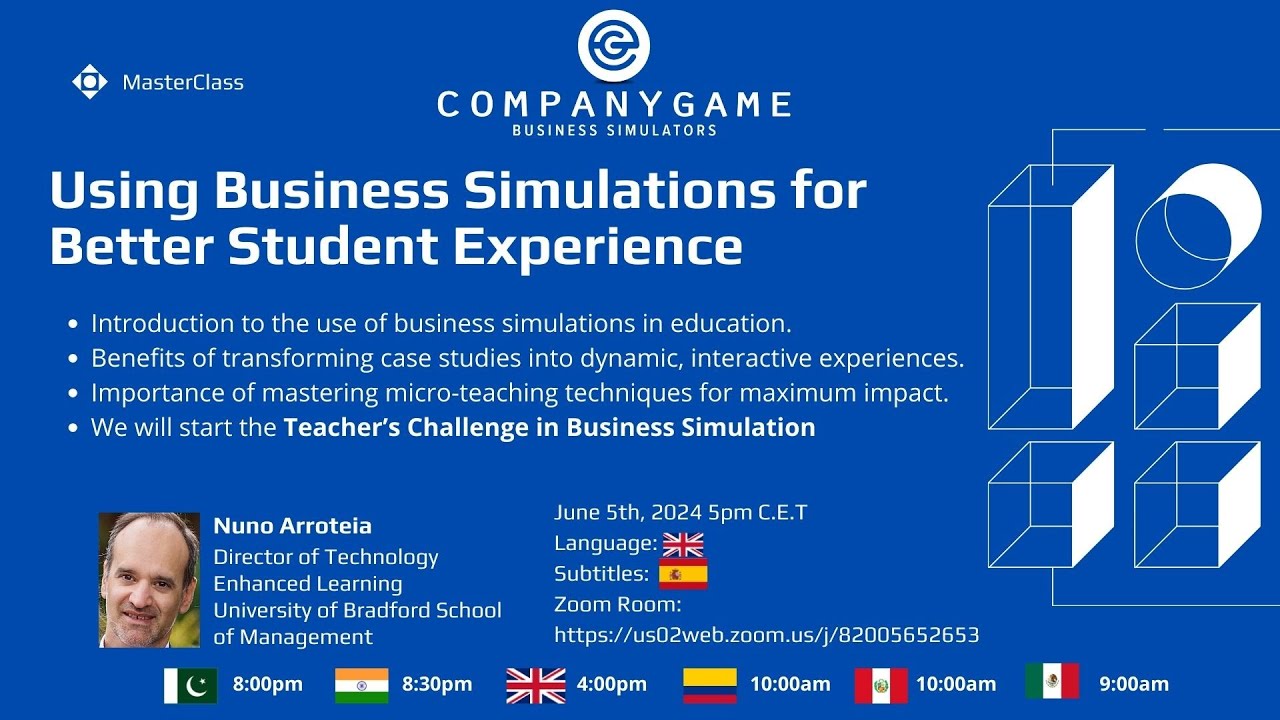 MasterClass Business Simulators + CompanyGame Launch Teaching Challenge ...