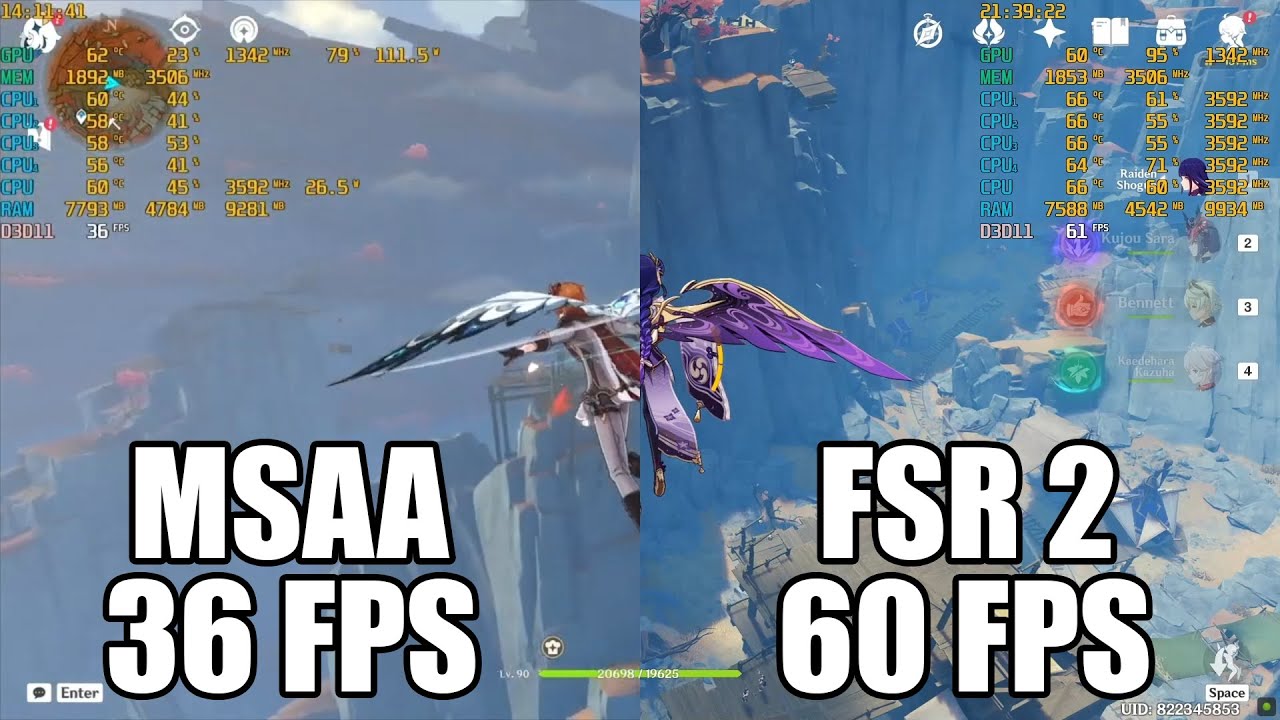 GENSHIN IMPACT 3.2 new!!! FSR setting for better FPS !!! ( GTX 960 ...