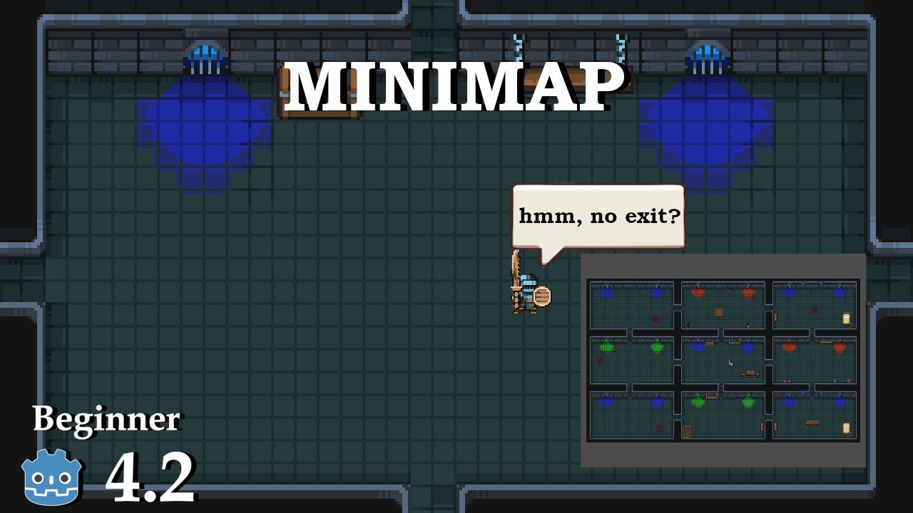 Minimap fast and simple without image - Learn Godot 4 2D - no talking ...
