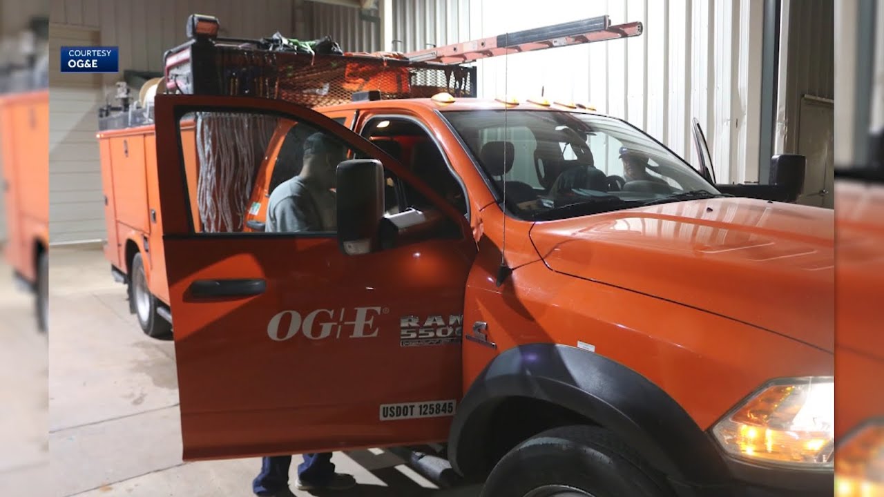 OG&E line crew members, personnel standing by in Georgia ready to help ...