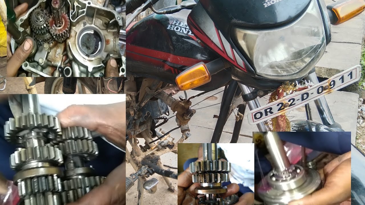 Hero Honda bike engine ful gear kit set up CD Deluxe/Splendor / passion ...