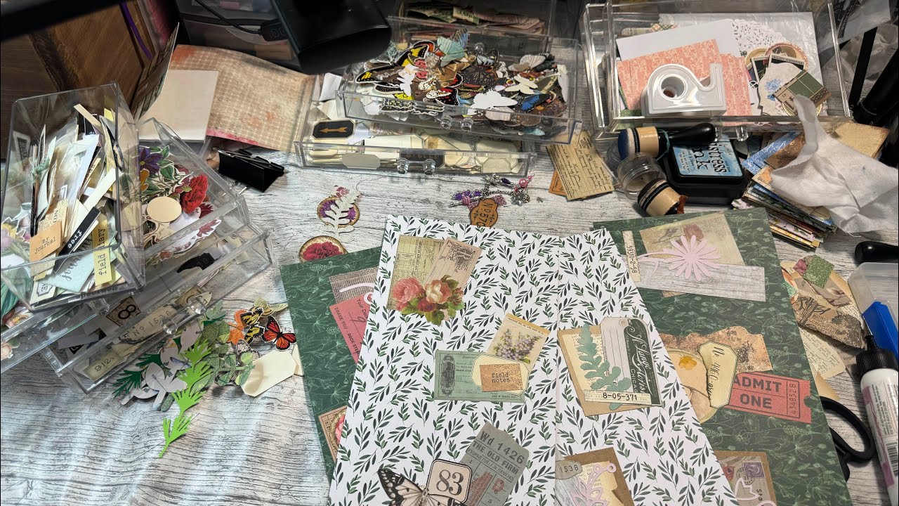 Using 12x12 paper stash to create and store tucks - YouTube