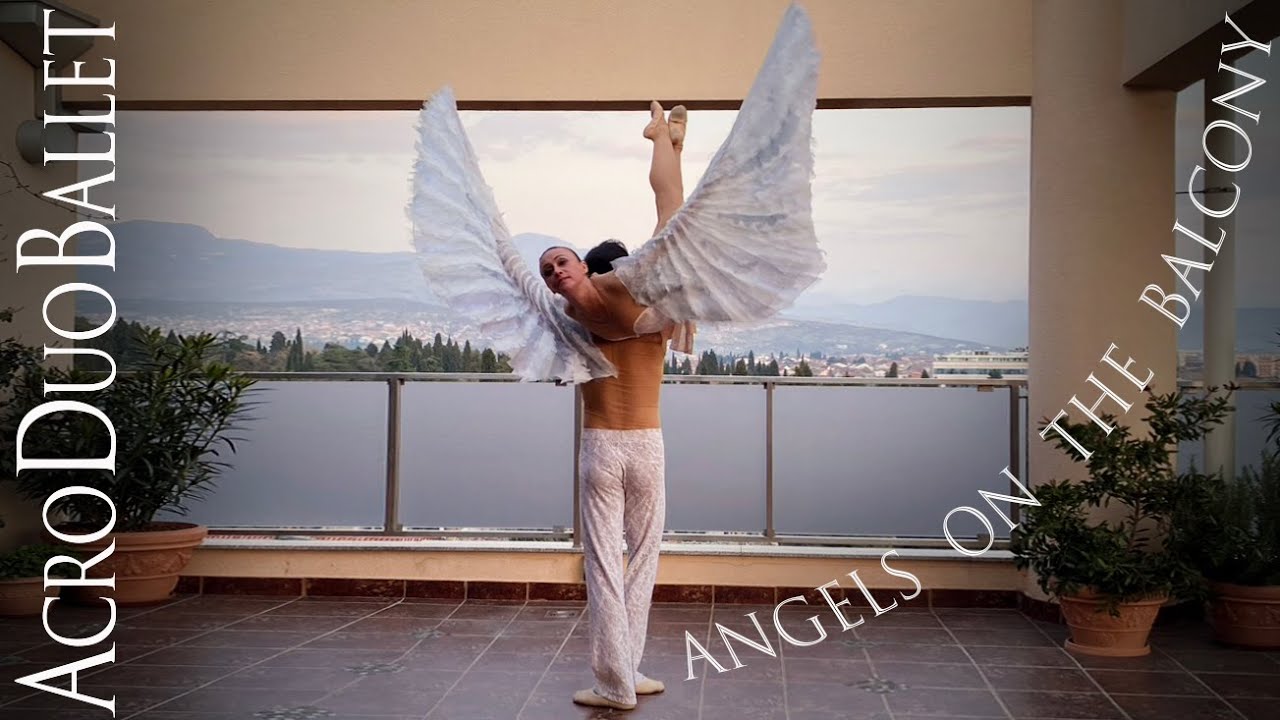 AcroDuoBallet Angels on the balcony - YouTube