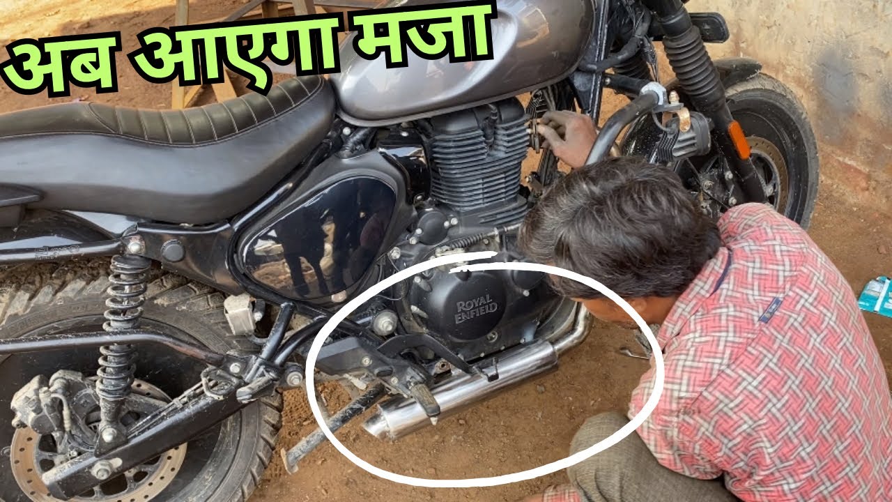 RE HUNTER 350-CUSTOM MADE EXHAUST INSTALLED - FINALLY | 186/365 ...