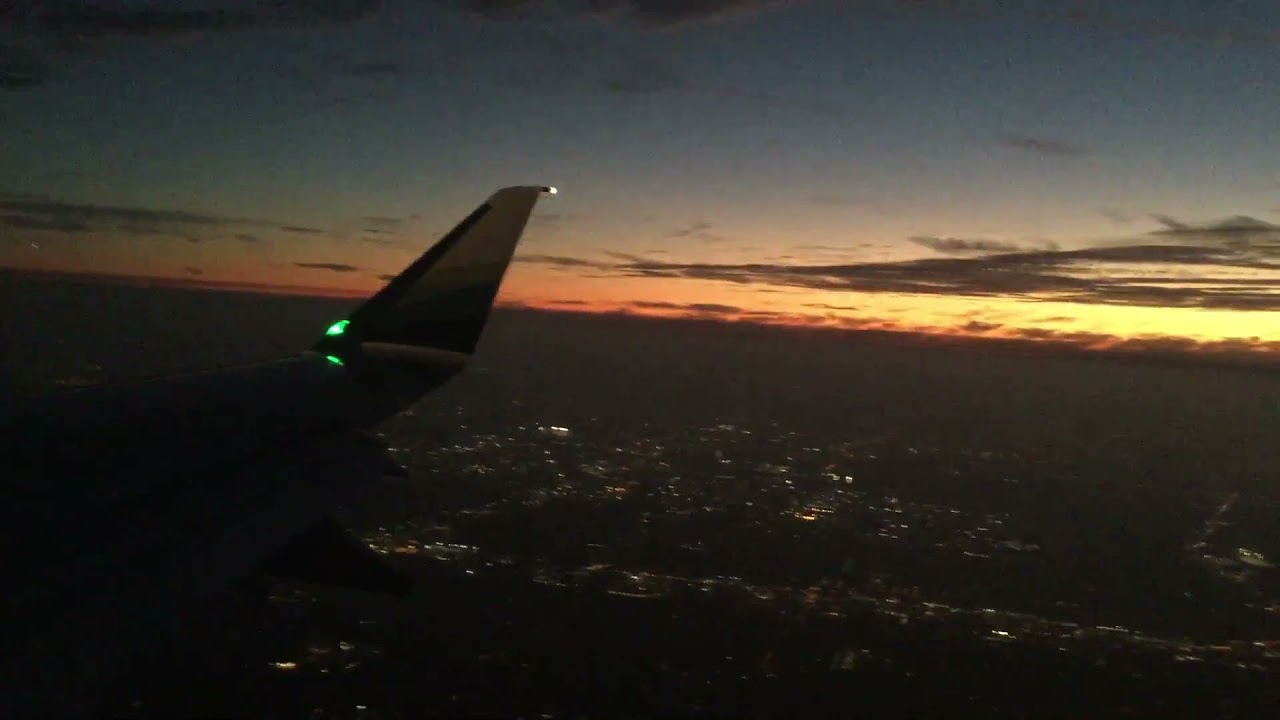 Airplane Night Flight - Outside View - YouTube