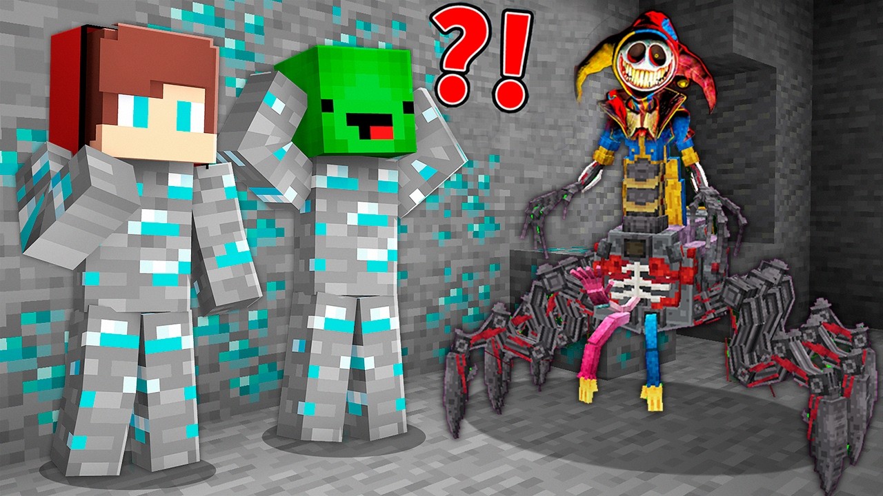 JJ and Mikey hide from Prototype diamonds in Minecraft - Maizen poppy ...