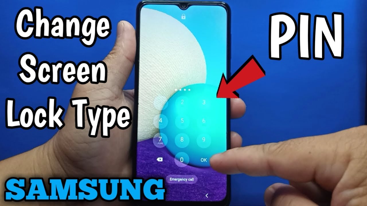 How to change screen lock type into pin on Samsung Galaxy A02 - YouTube