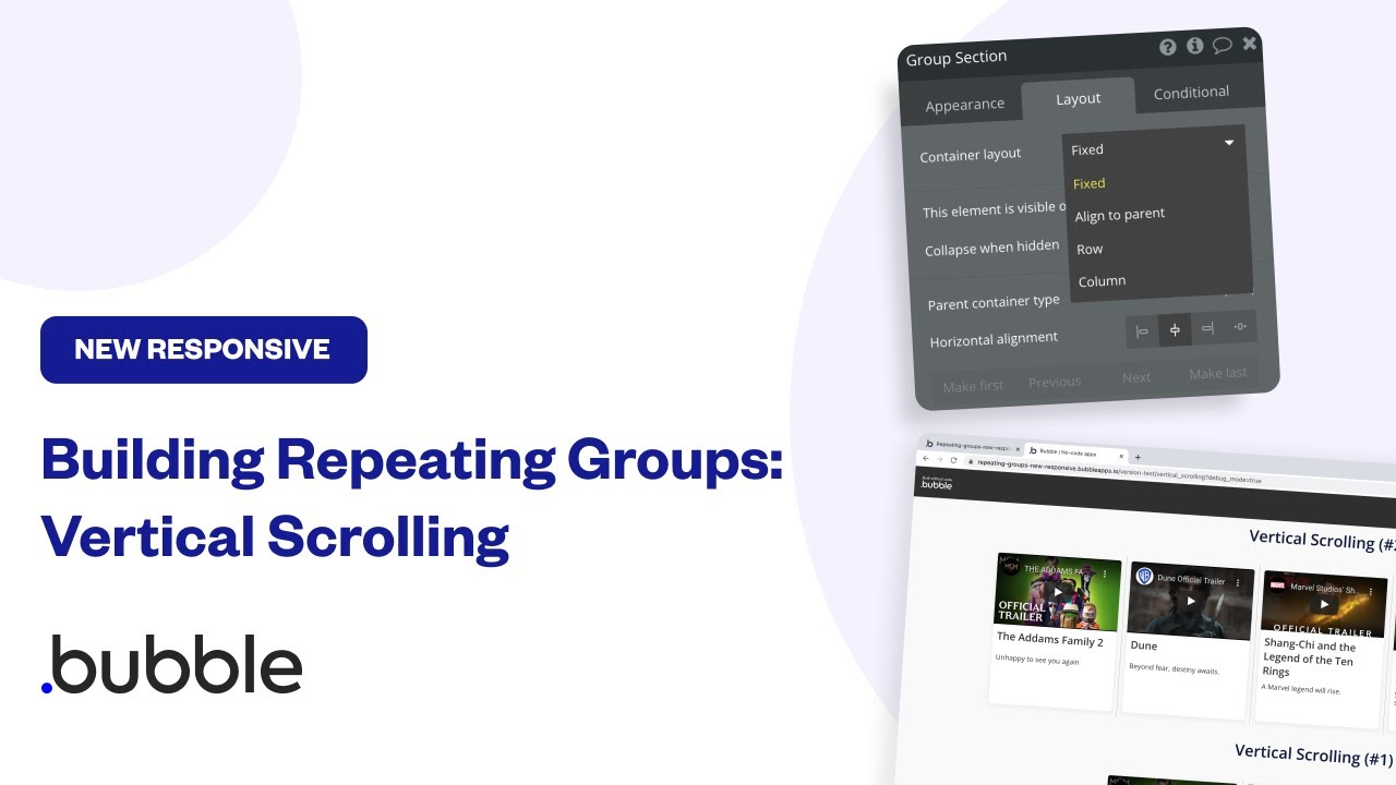 How To Create Vertical Scrolling With Bubble’s New Responsive Editor ...
