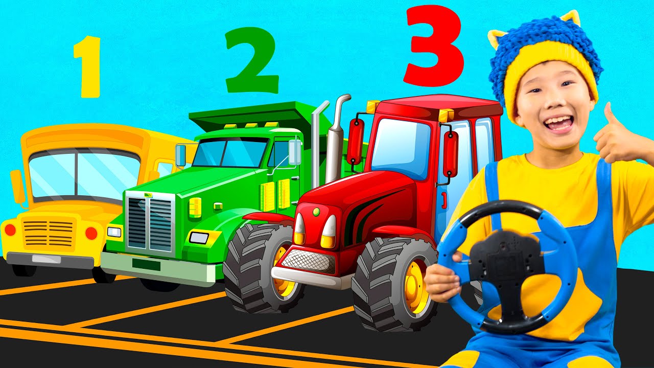 1 2 3 Little Buses | Kids Songs | Swekind - YouTube