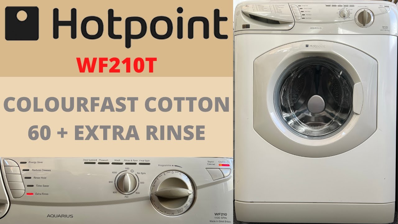 Hotpoint Aquarius WF210T Washing Machine - [D] Colourfast Cotton 60 ...