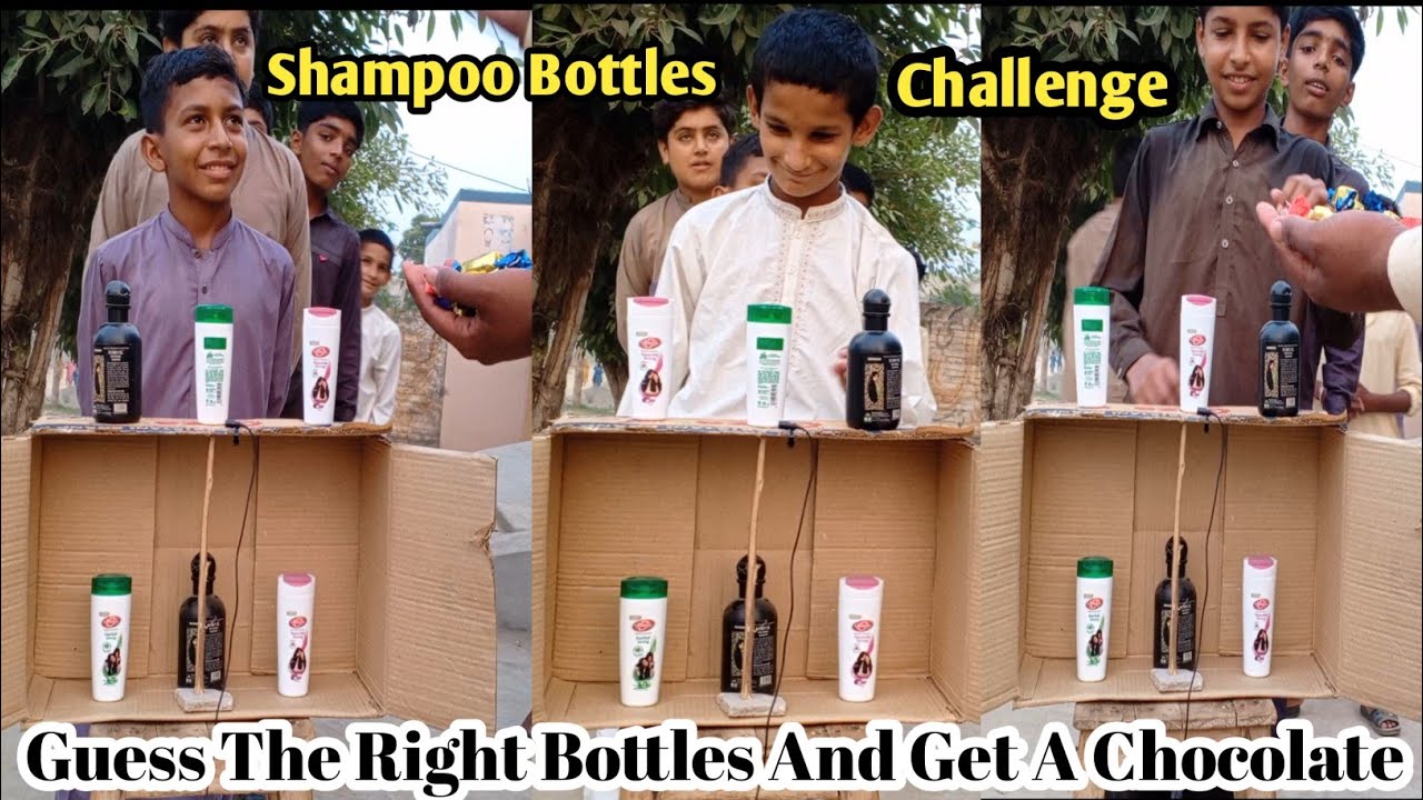 Try Again And Again | Shampoo Bottles Challenge | Mubashir Vlogs - YouTube