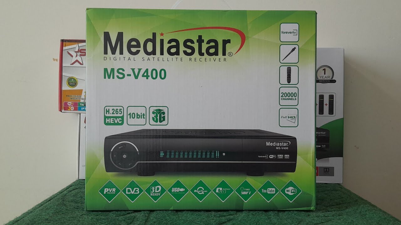 Mediastar MS-V400 10BiT Satellite Receiver l LAN l 3G l 20K CH l ...