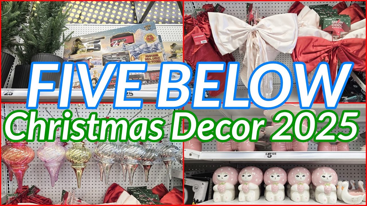 FIVE BELOW CHRISTMAS DECOR SNEAK PEEK SHOP WITH ME - YouTube