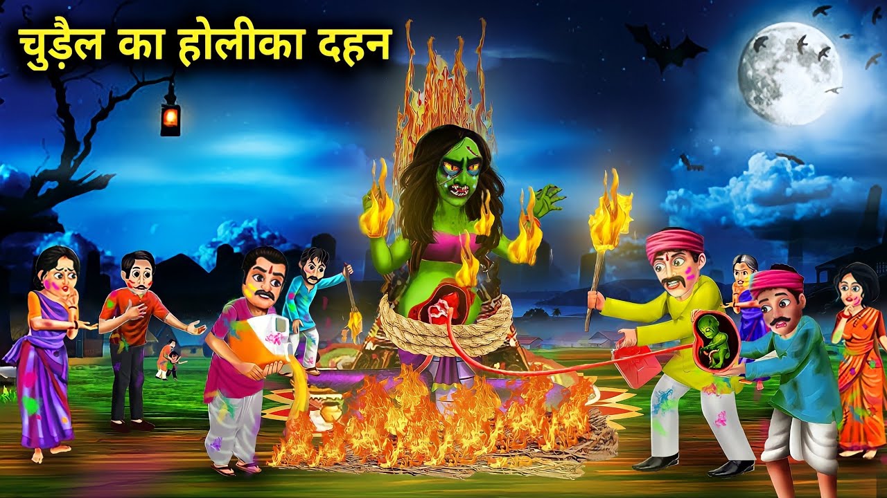 चुड़ैल का होलीका दहन | Chudail Ka Holika Dahan | Witch in Holika Dahan ...
