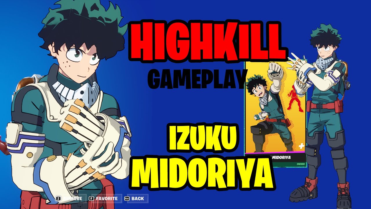My Hero Academia | Midoriya HighKill Gameplay |Fortnite Zero build ...