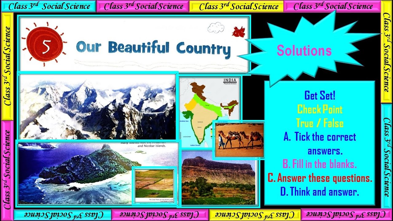 Class - 3 chapter - 5 OUR BEAUTIFUL COUNTRY Social Studies Solutions ...
