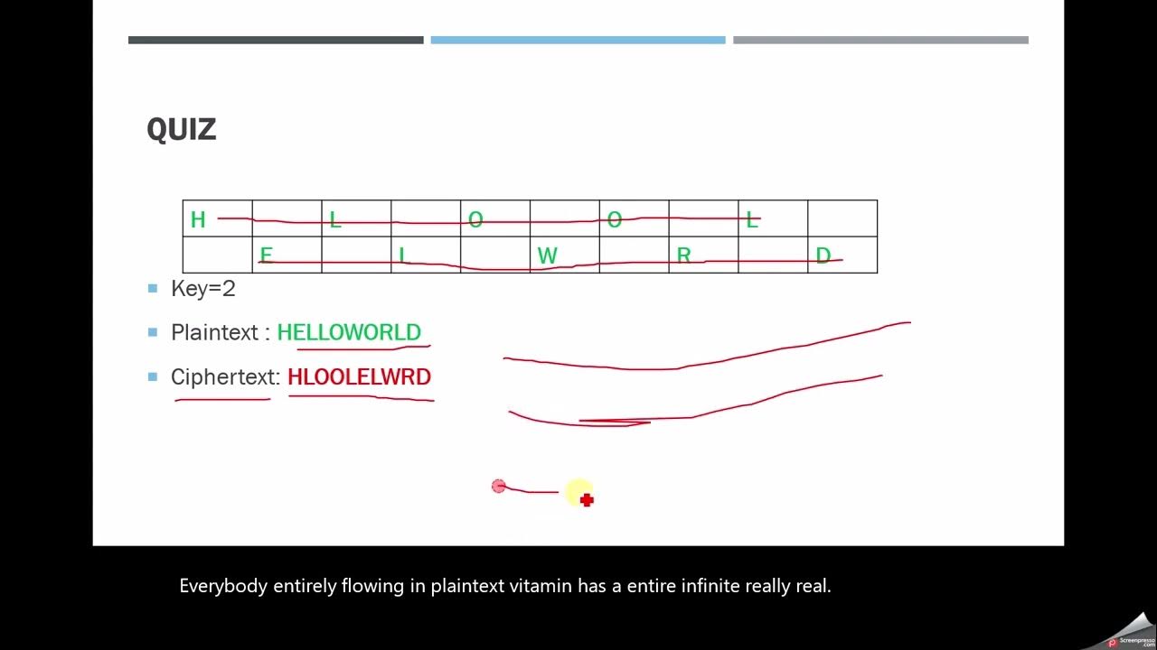 rail fence-transposition cipher - YouTube