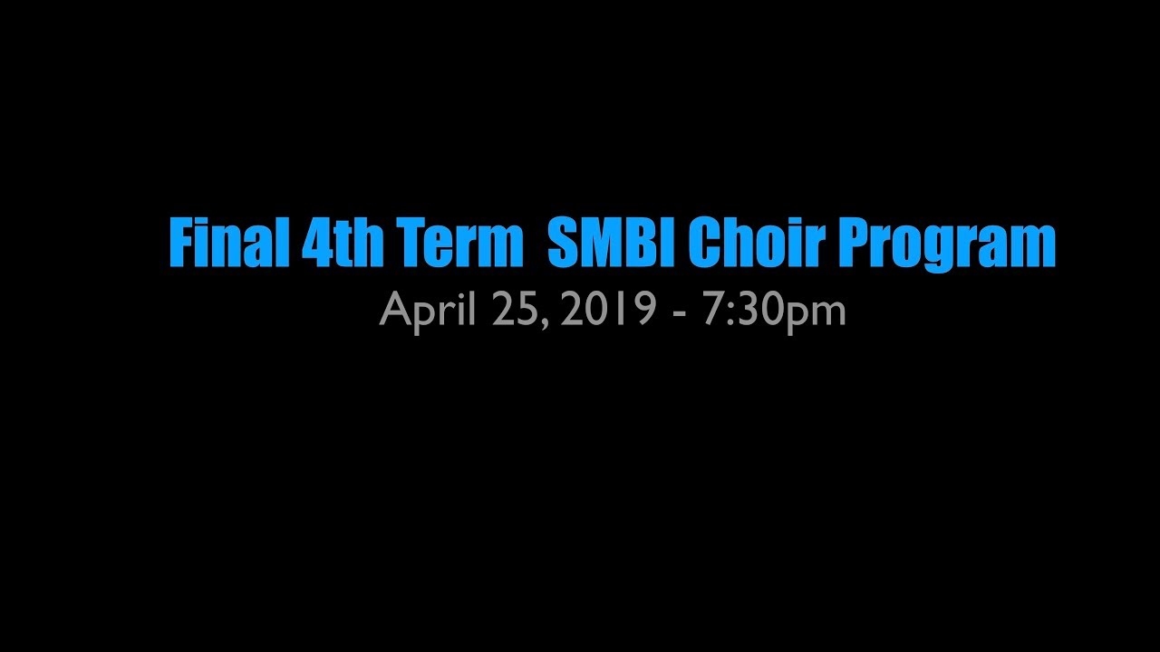 SMBI Program Livestream Footage - April 25, 2019 - YouTube