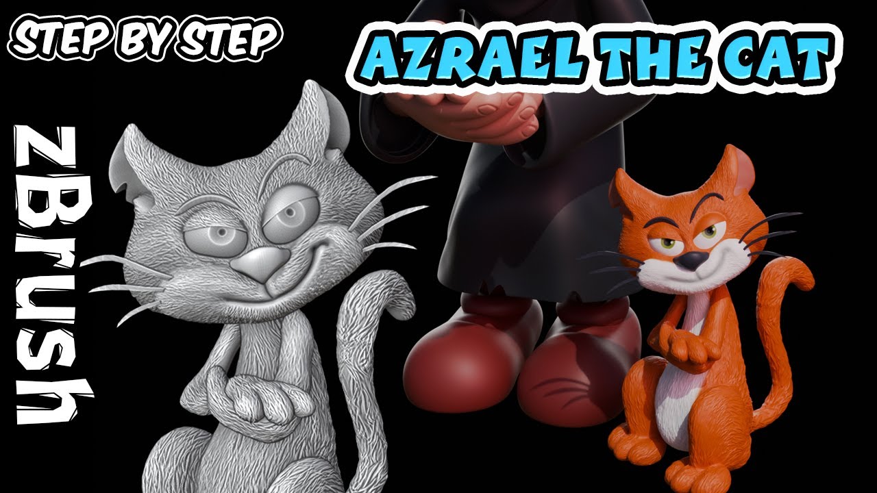 Gargamel's Cat Azrael - zBrush Tutorial - YouTube