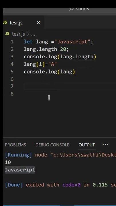 strings in JavaScript | strict mode in JavaScript | immutable vs mutable #javascript - YouTube