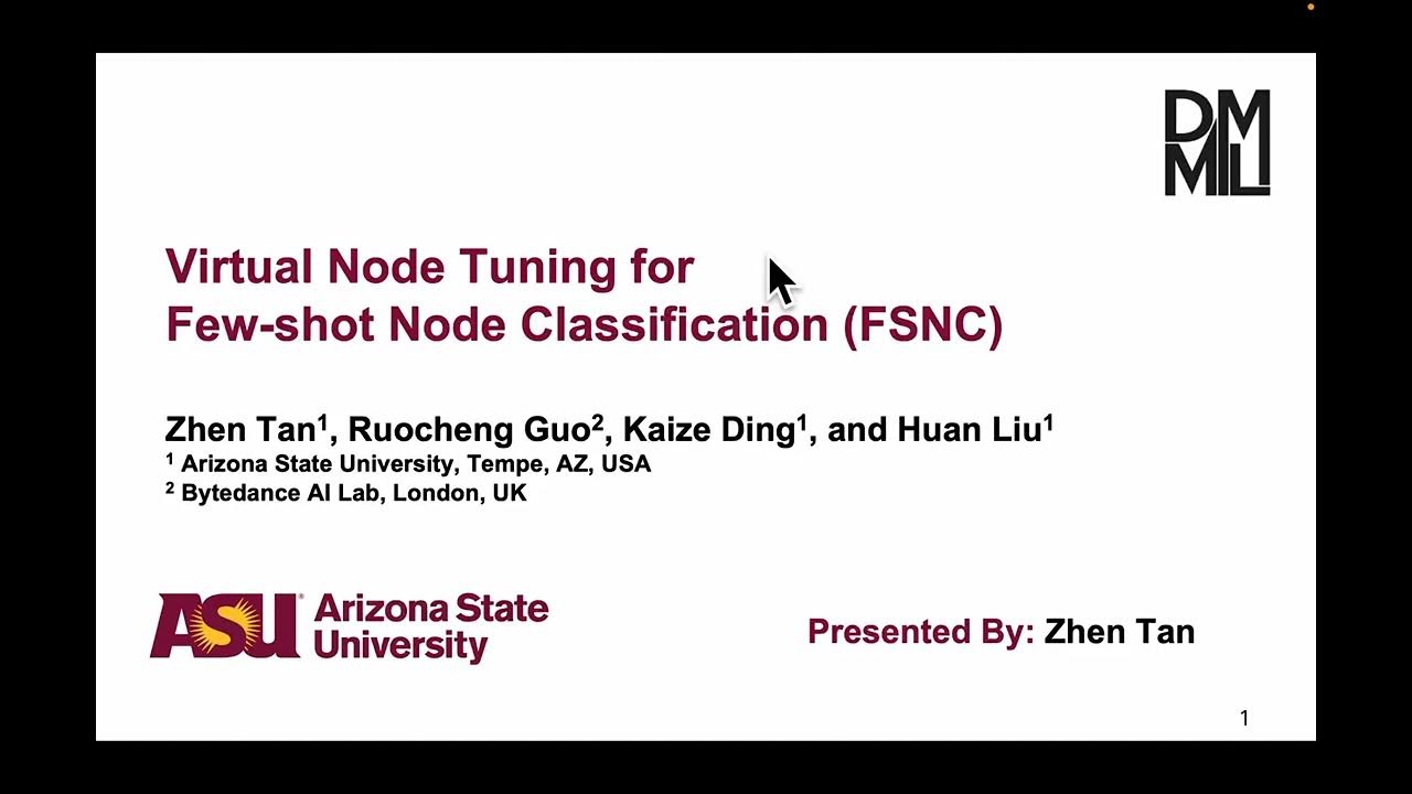 KDD 2023 - Virtual Node Tuning for Few-shot Node Classification - YouTube
