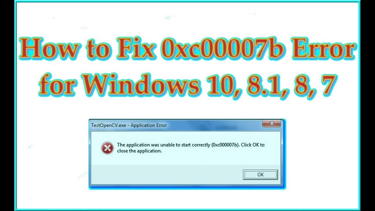 How to Fix Error 0xc00007b in Windows (100% Solved) - YouTube