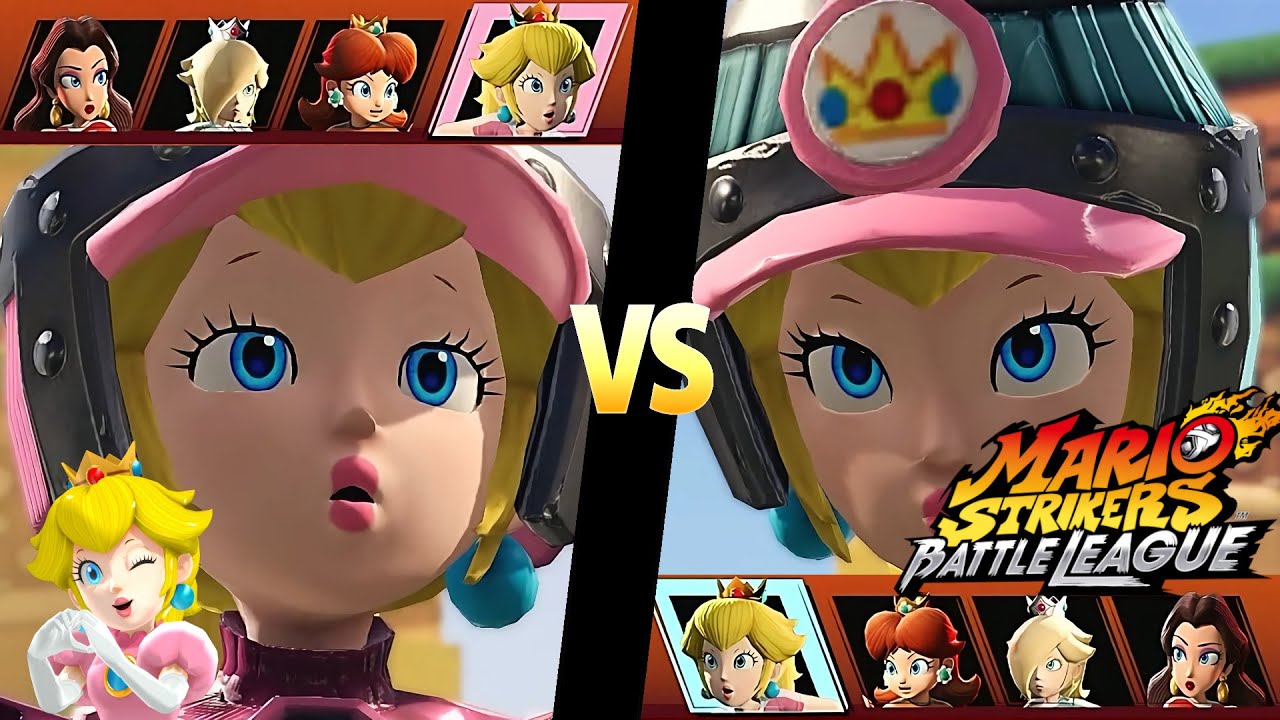 Mario Strikers Battle League Team Peach vs Team Peach CPU Hard - YouTube