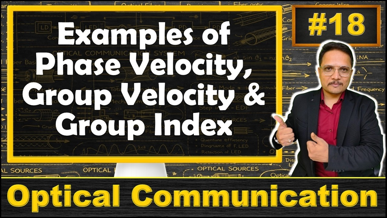 Phase Velocity, Group Velocity & Group Index Solved Examples - YouTube