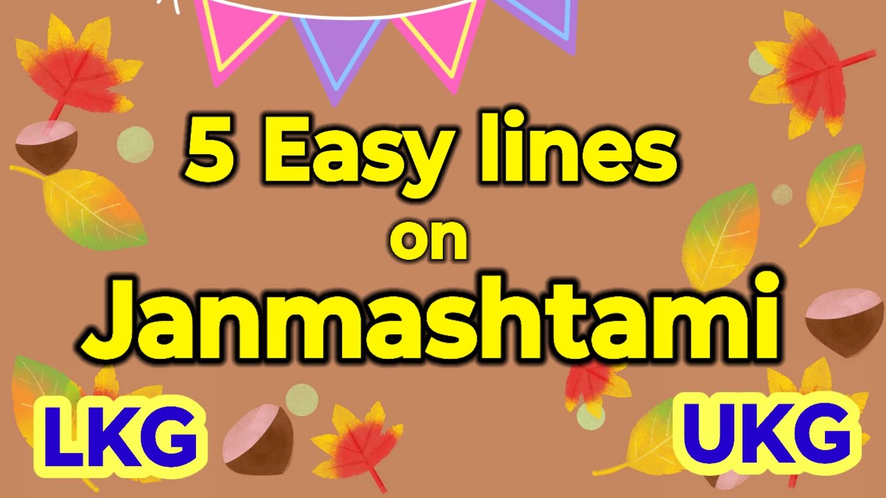 5 Simple Lines on Janmashtami in English - YouTube