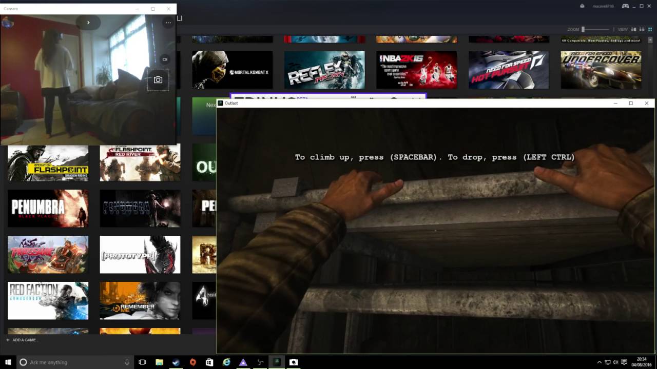 TRINUS VR _ PLAYING OUTLAST in VIRTUAL REALITY(Part 1) - YouTube
