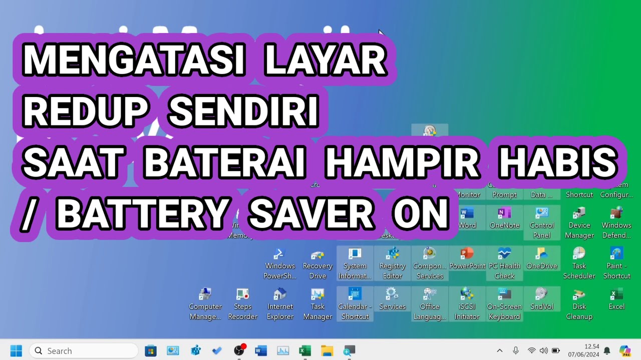 Mengatasi Layar Redup Otomatis Saat Baterai Hampir Habis (Saat Battery ...