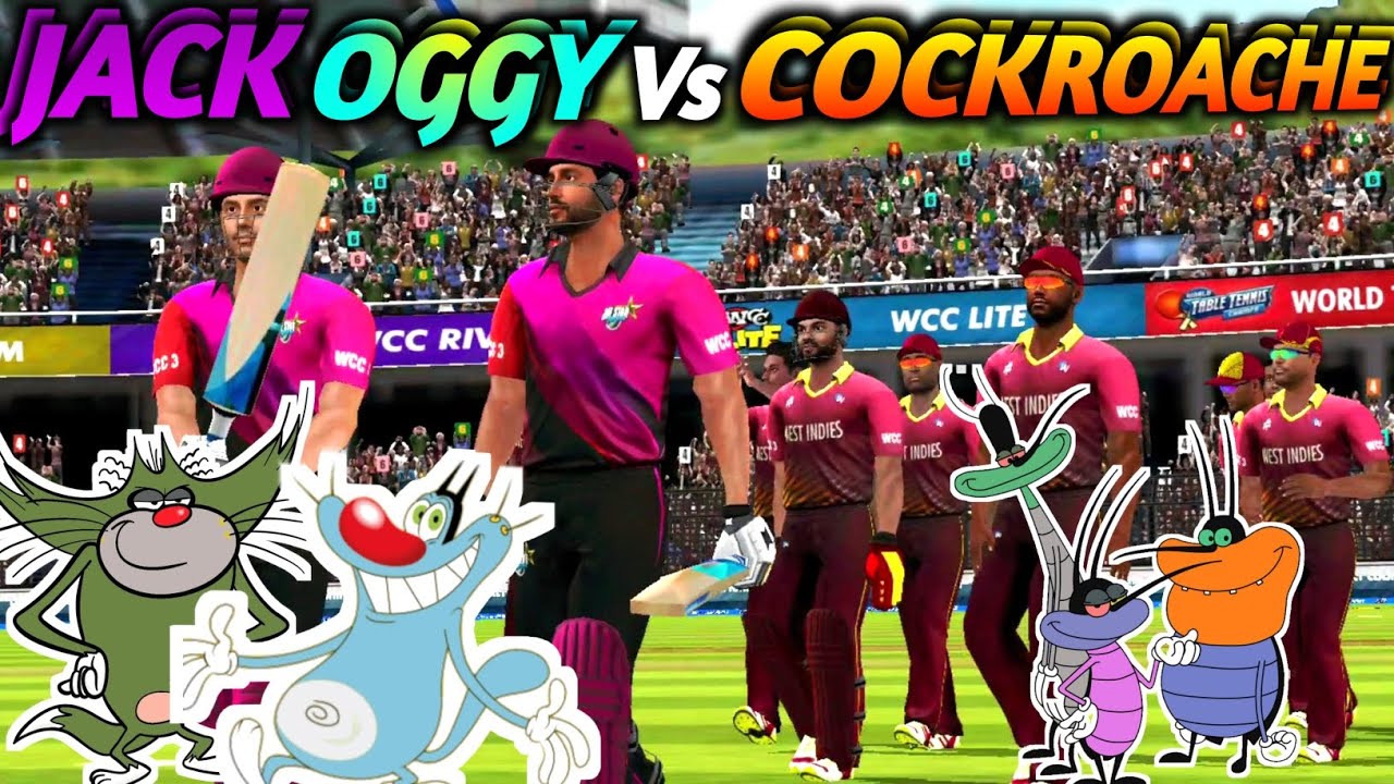 OGGY and JACK Vs COCKROACHES In Wcc3 | World Cricket Championship - YouTube