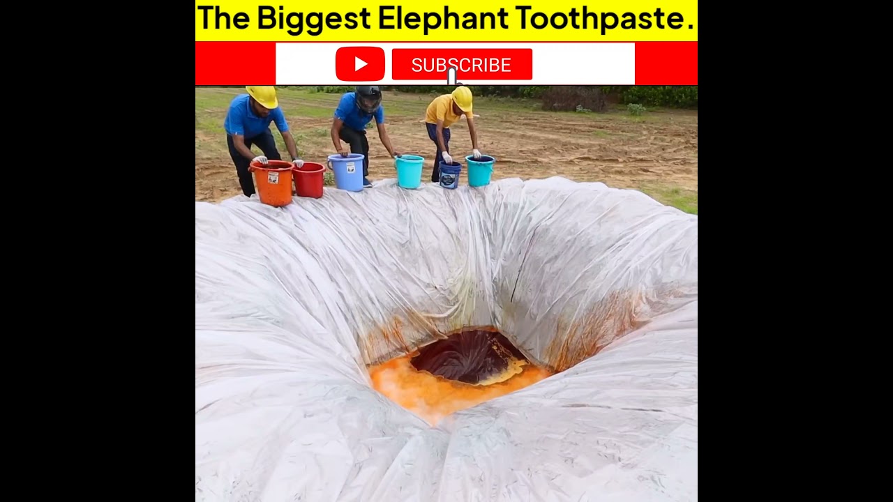 The world's biggest Elephant Toothpaste.#crazyxyz - YouTube