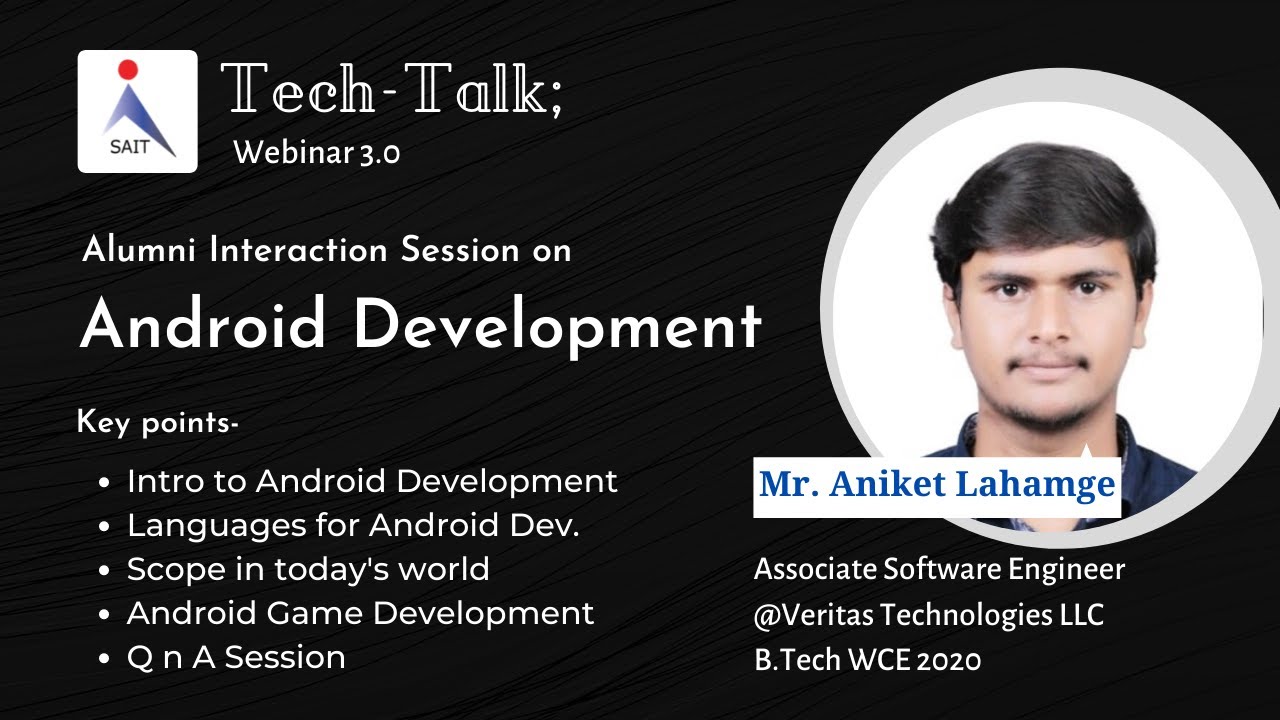 Android Development | Tech-Talk Session 3 | Interactive Session with Mr. Aniket Lahamge - YouTube