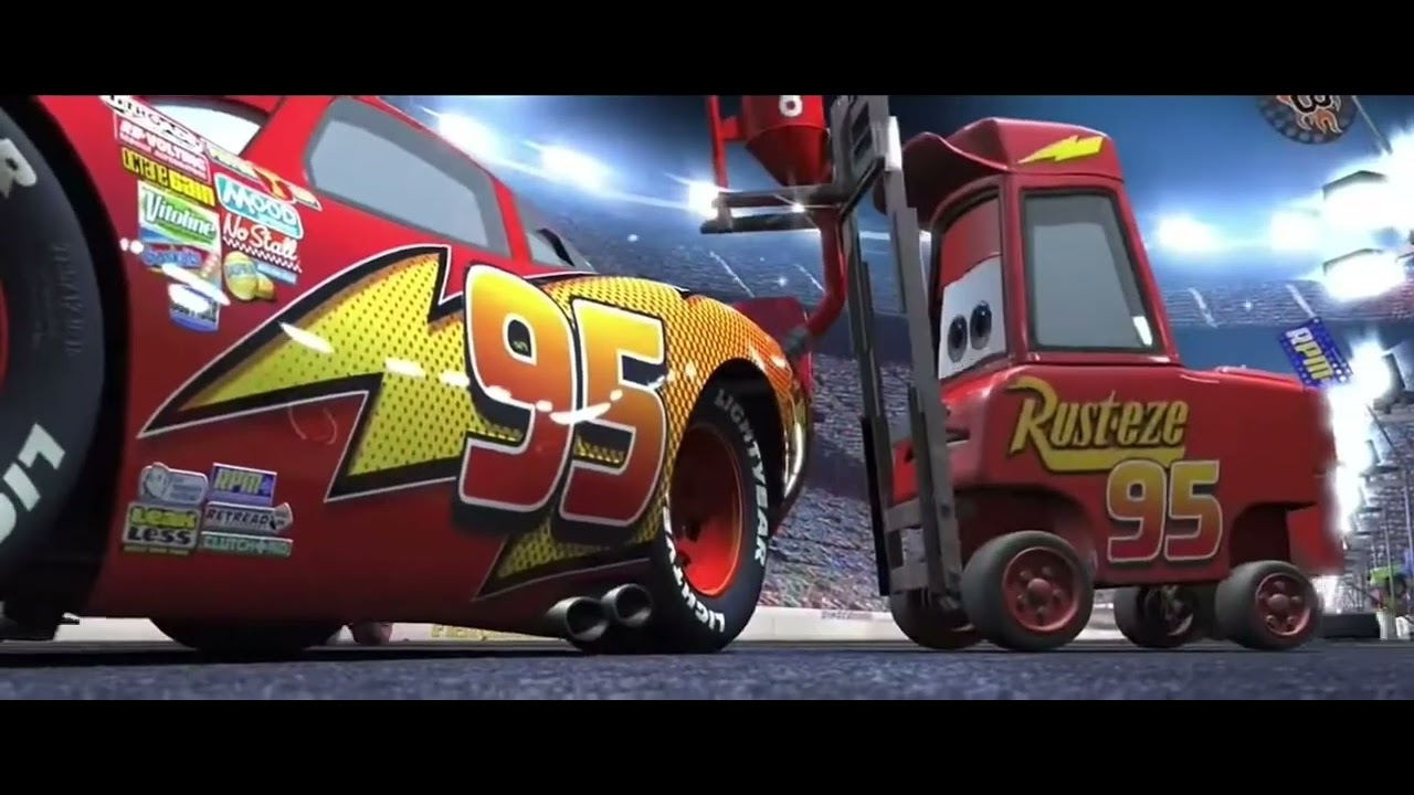 Cars (2006) - Lightning McQueen’s Pulls Up Pit Crews - YouTube