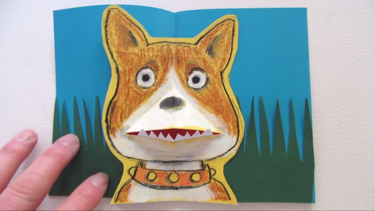 Pop up tutorial 3 - Corgi Dog - V fold - YouTube