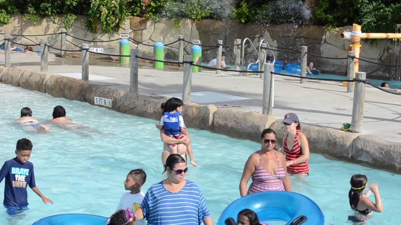 Palm beach at Moody Gardens water park - YouTube