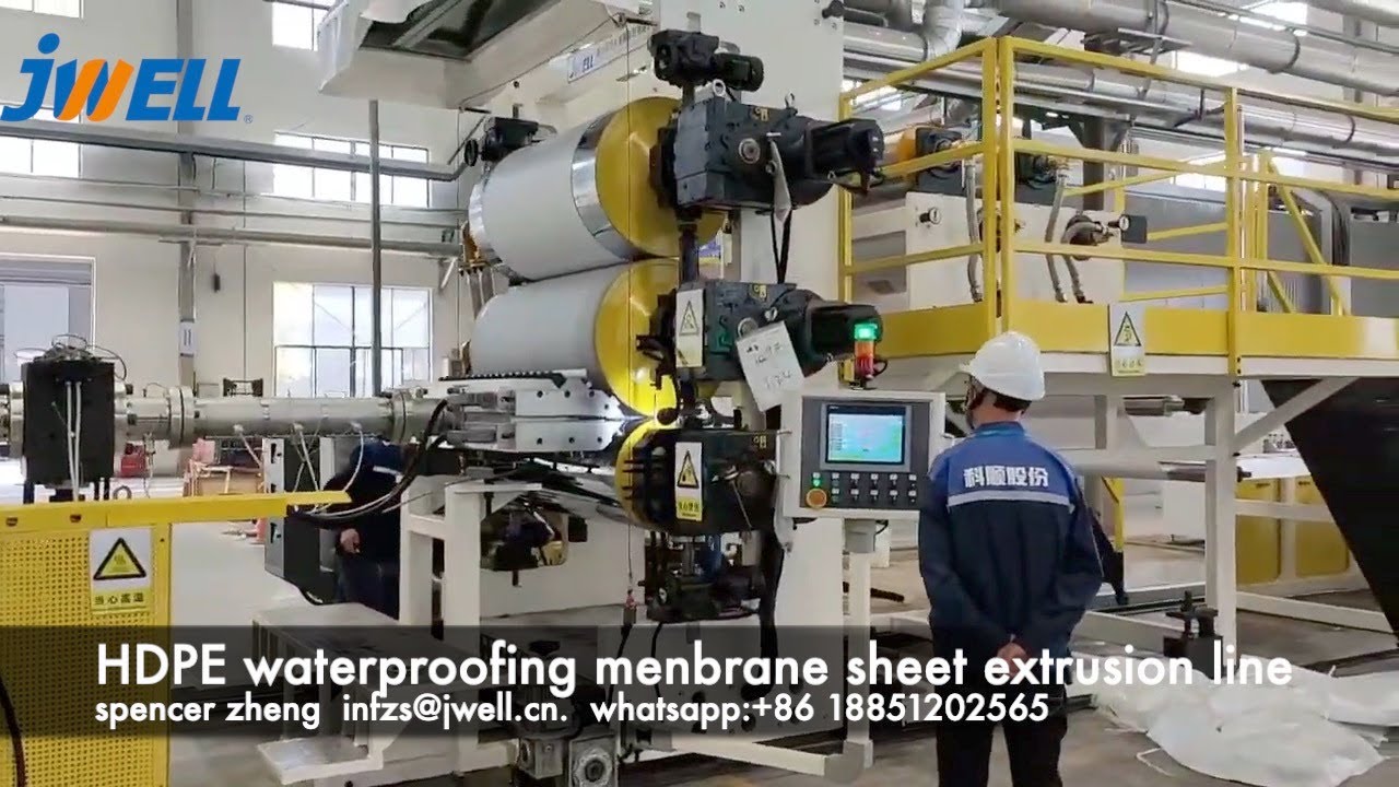 HDPE waterproofing membrane extrusion machine | 1.2m width , 1000 kg/h ...