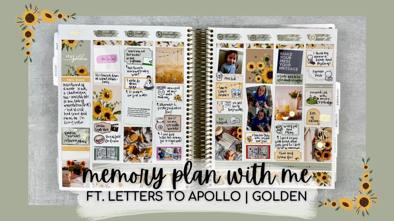 MEMORY PLAN WITH ME | memory keeping a week in late august ☀ | tattooed ...
