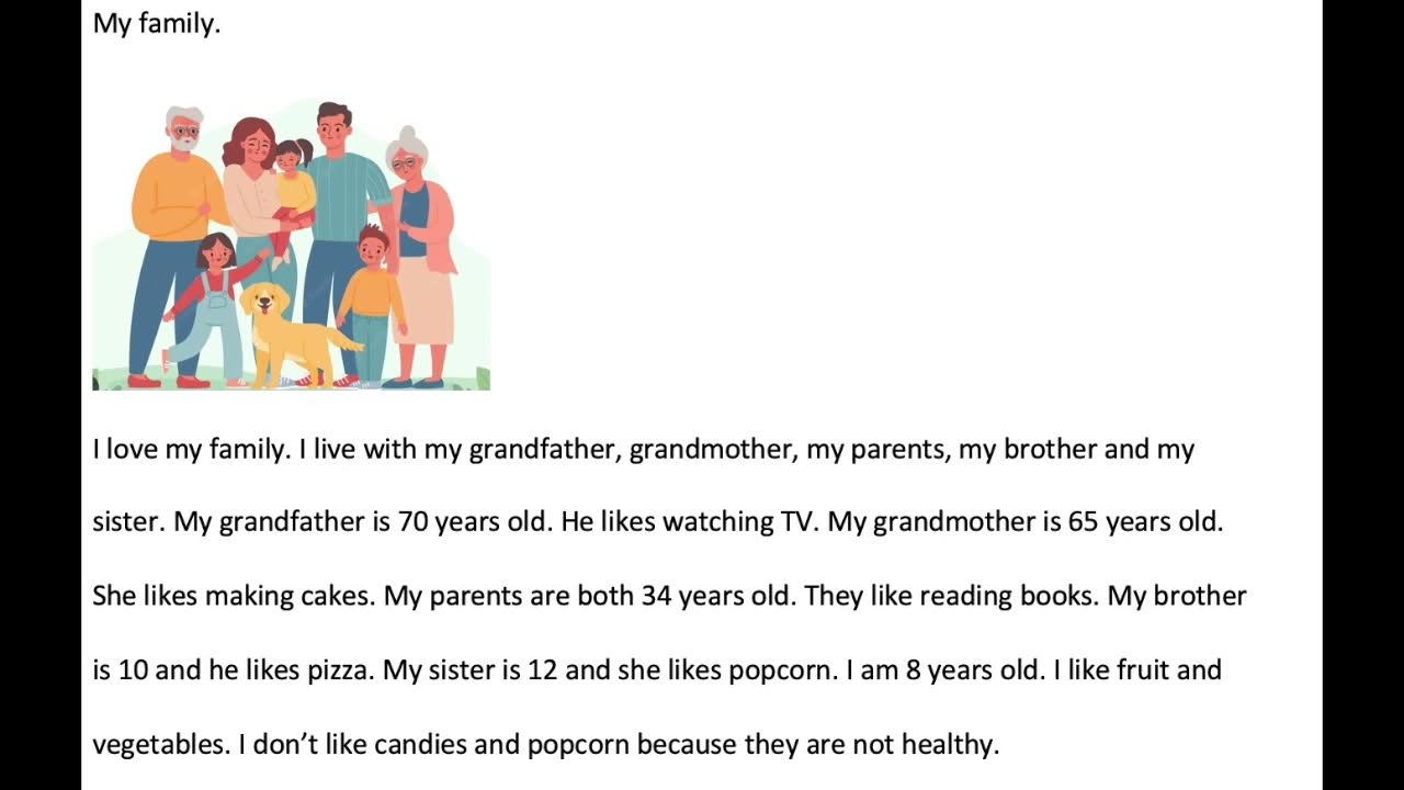 My family Grade 3 - YouTube