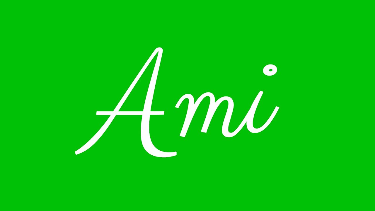 Learn how to Sign the Name Ami Stylishly in Cursive Writing - YouTube