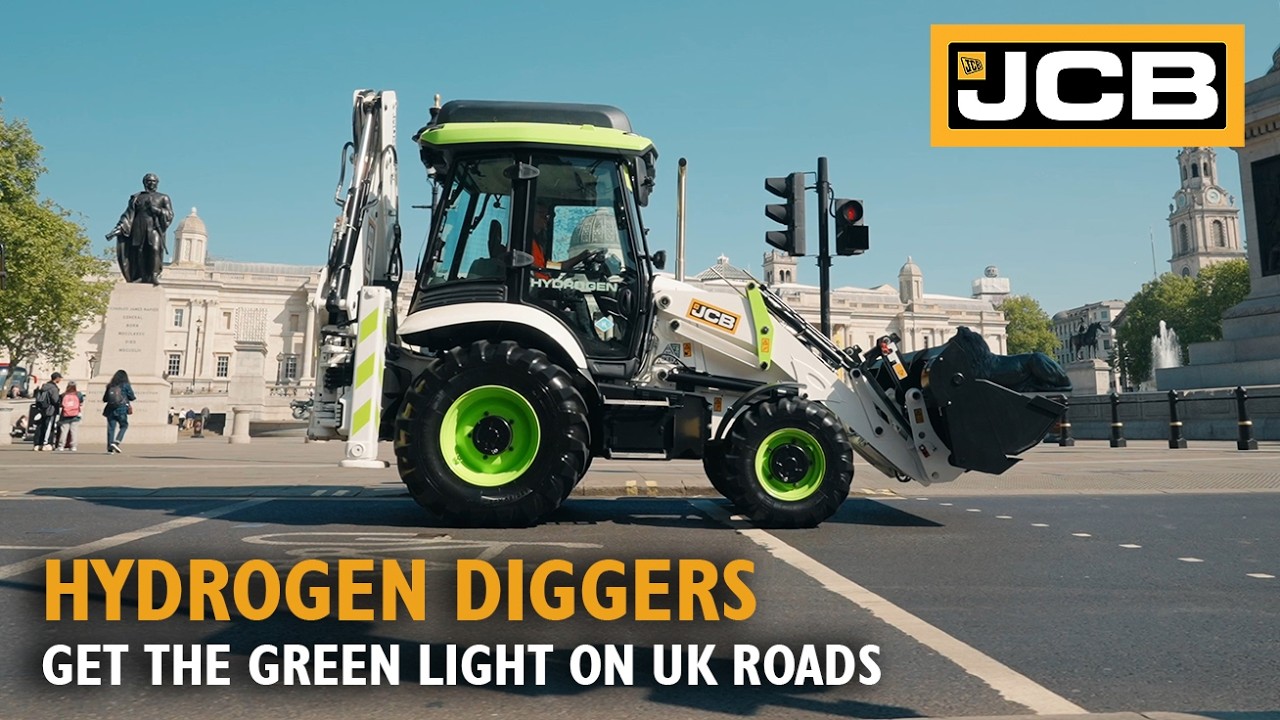 Hydrogen diggers get green light to use on UK roads - YouTube
