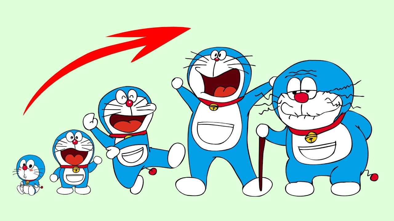 Doraemon Growing Up Compilation 👍 @EasyLittleDrawings - YouTube